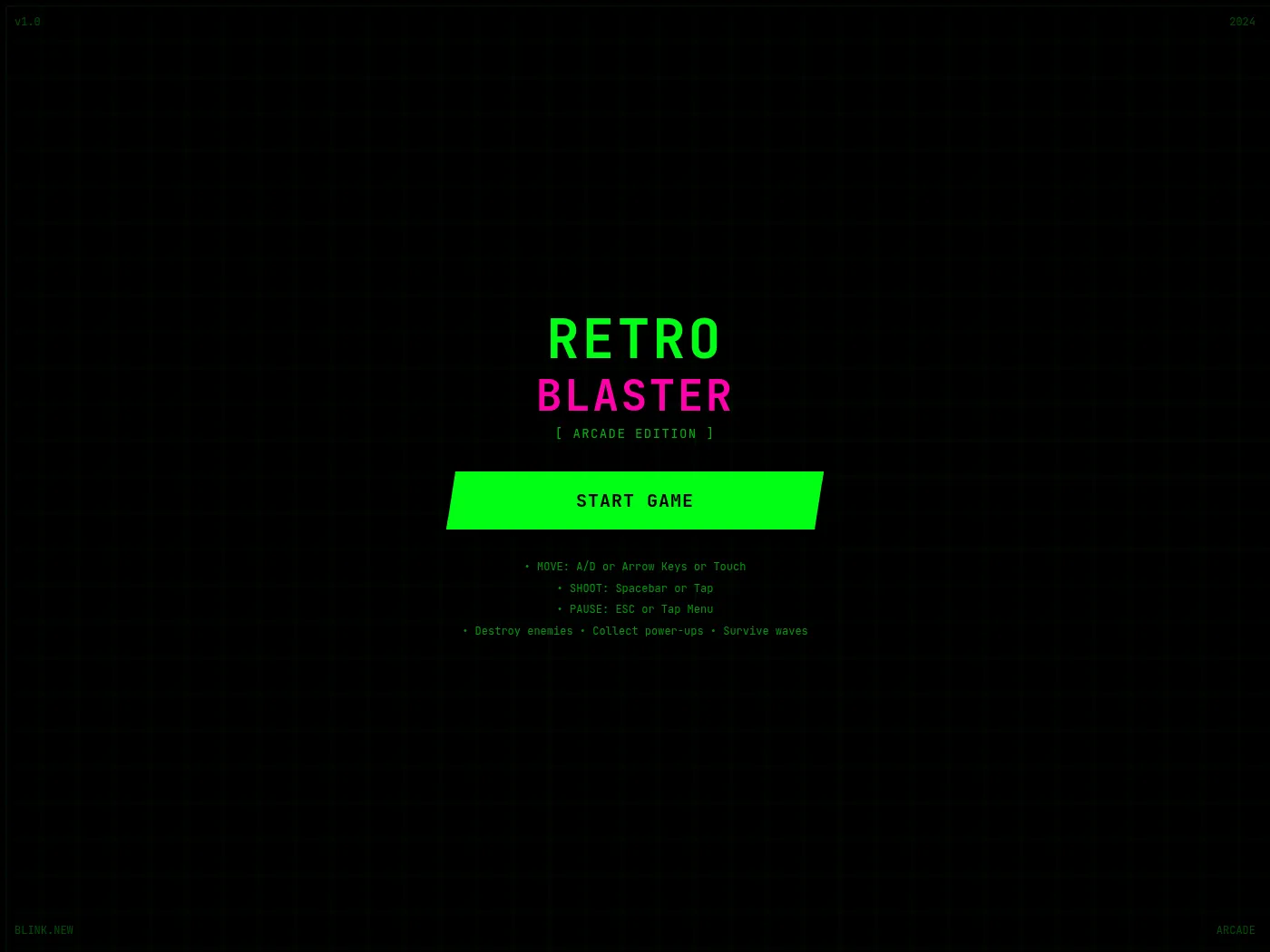 Arcade Shooter: Retro 2D Mobile Game with Power-Ups and High Scores