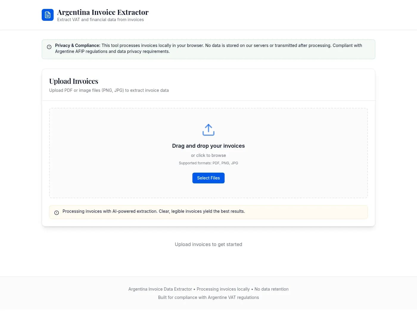 Argentina Invoice Data Extractor
