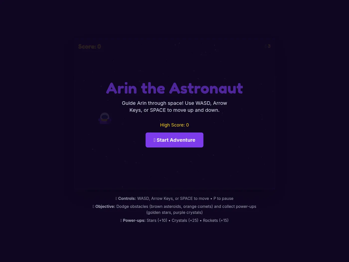 Arin the Astronaut: Space Adventure for Kids