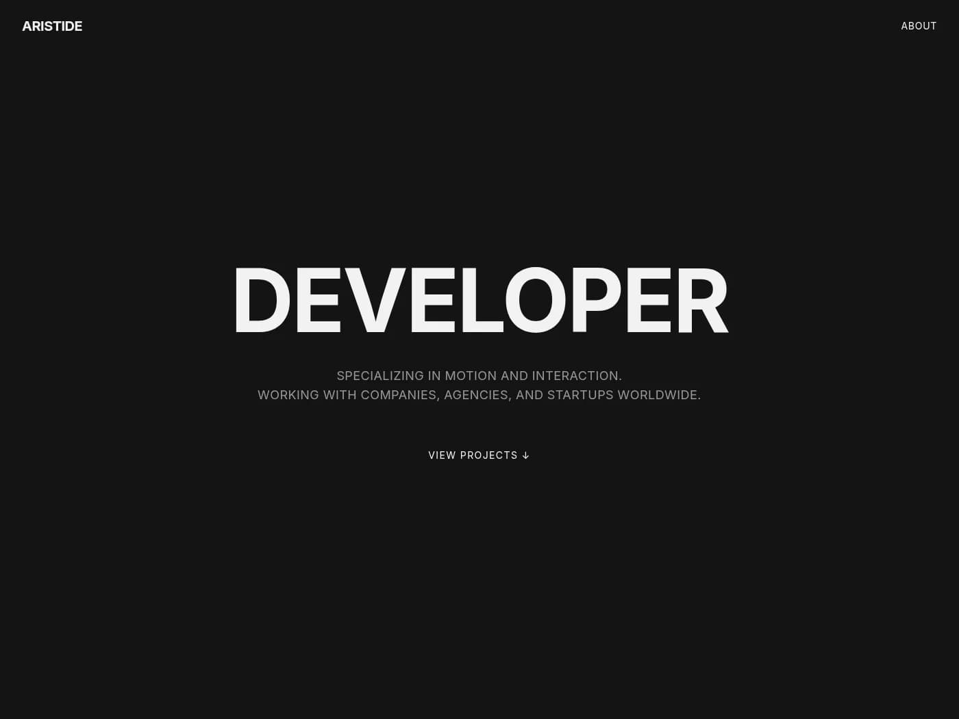 Aristide Benoist Website Effect Clone