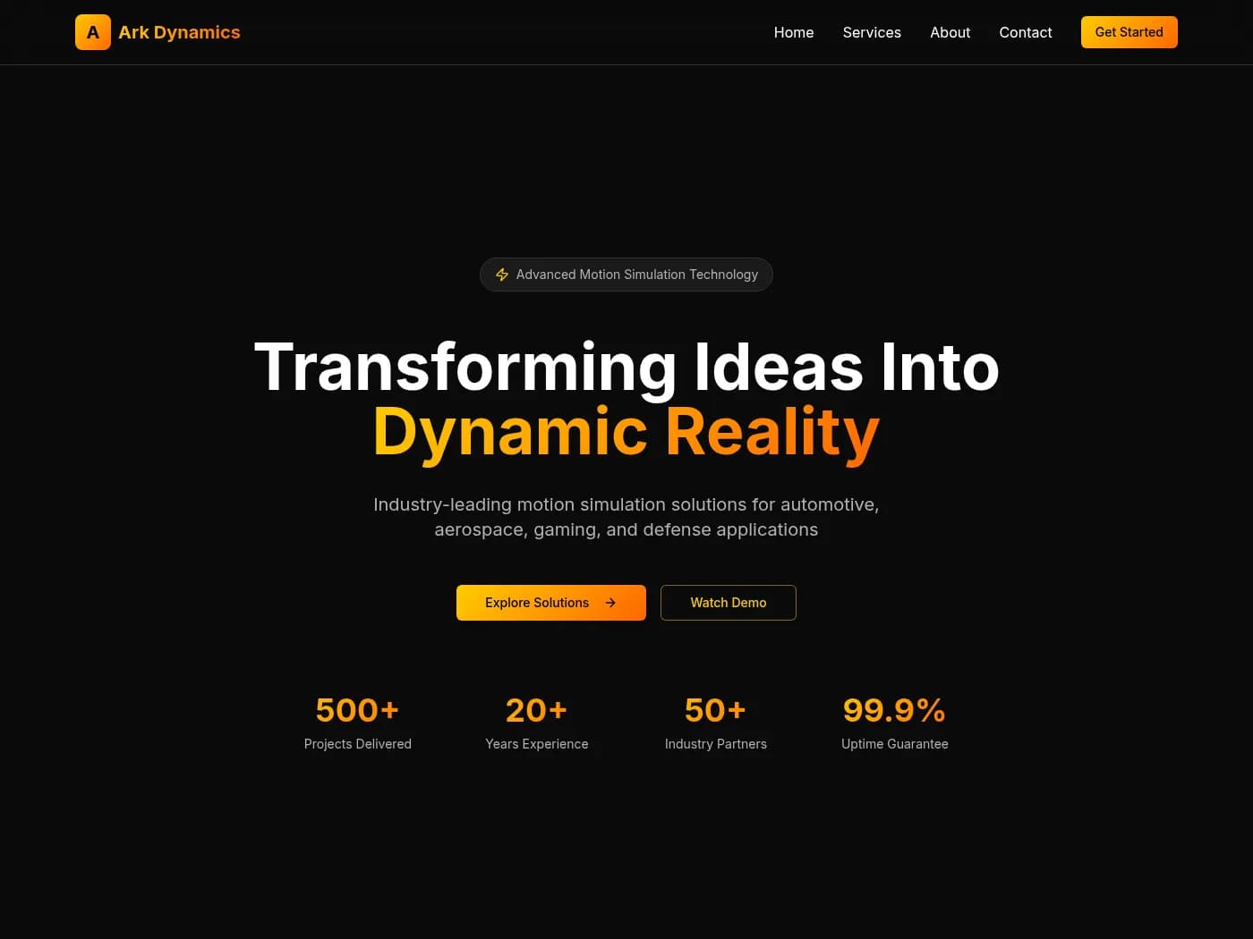 Ark Dynamics Website Redesign