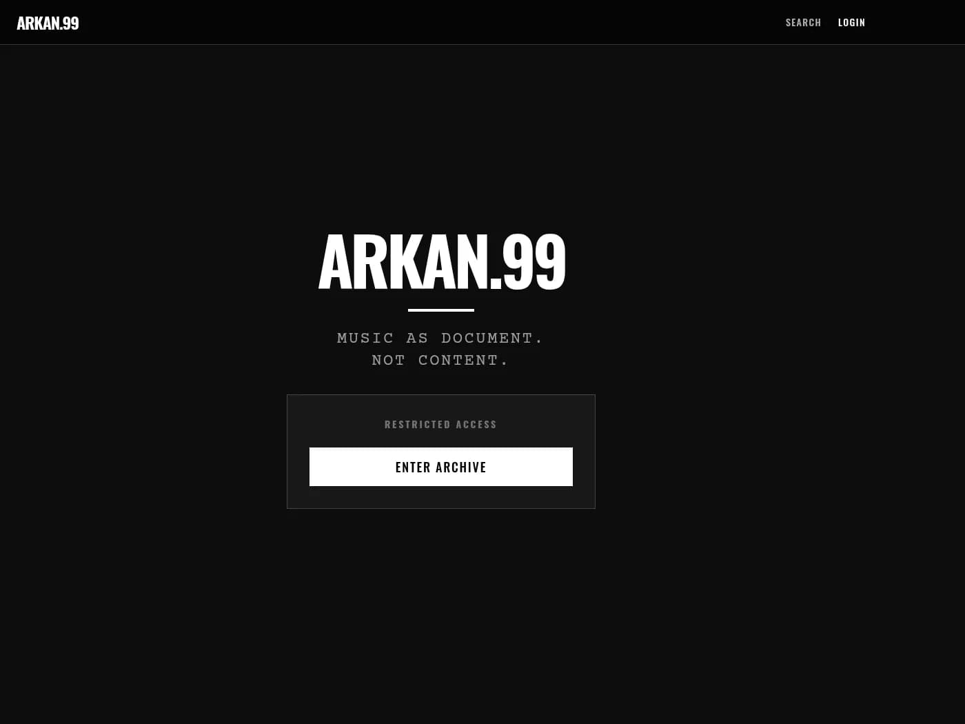 Arkan.99 Album Archive