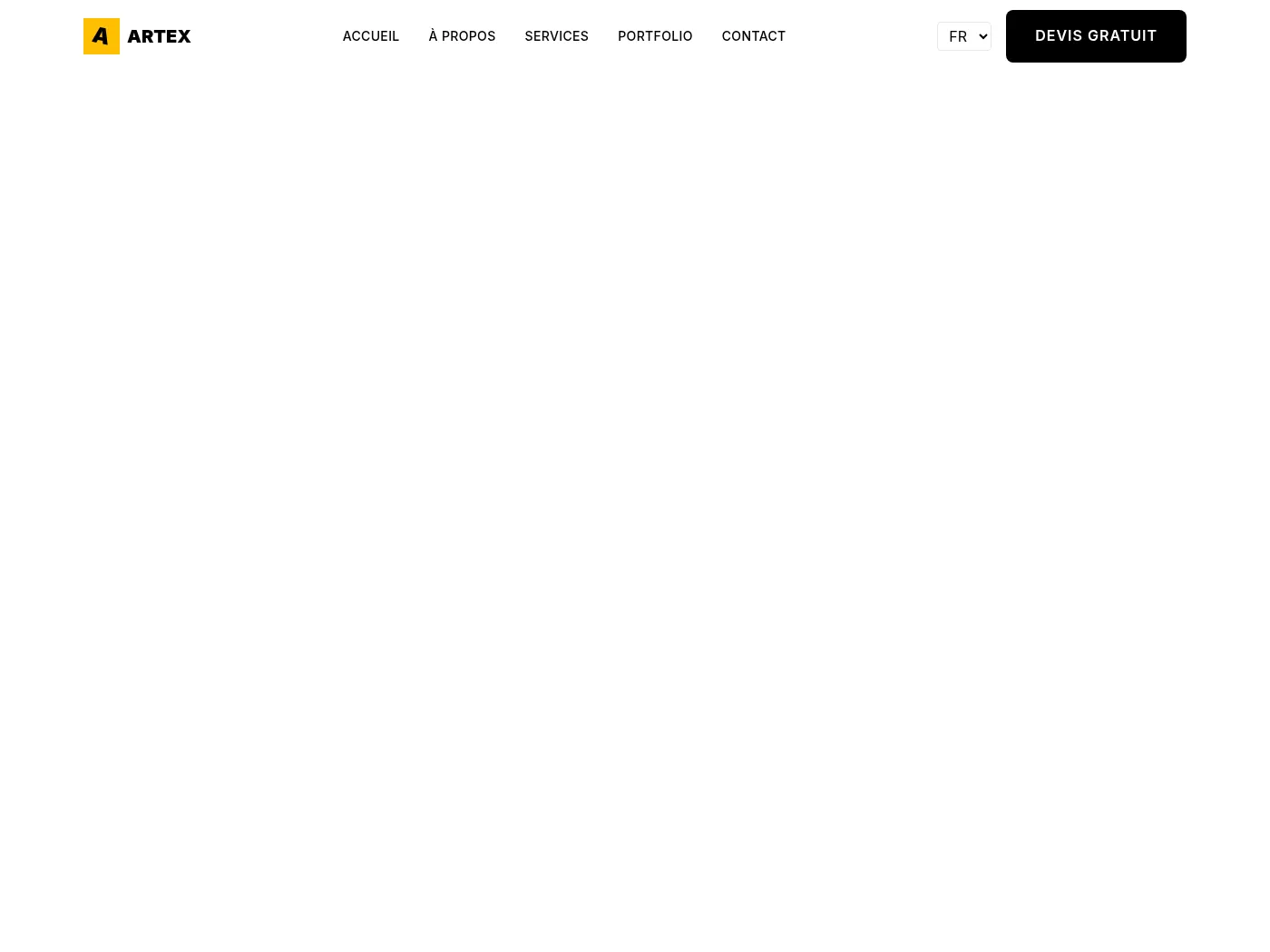 Artex Site Vitrine – Creative Studio Showcase for Digital Marketing in Algeria