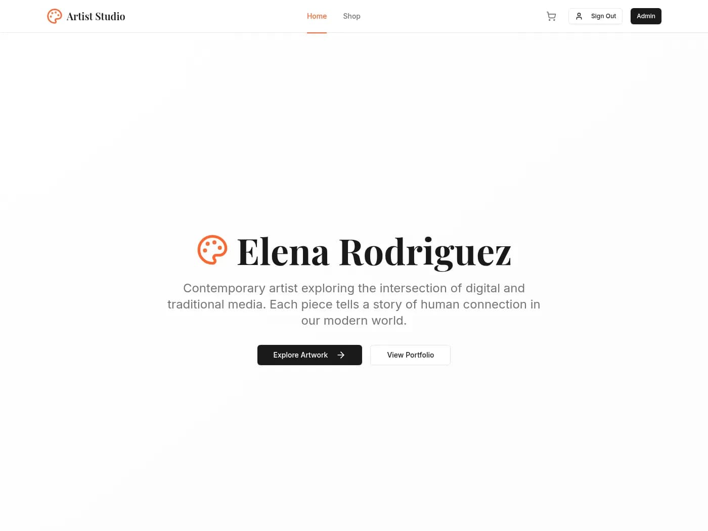 MVP Artist Portfolio & E-commerce Platform