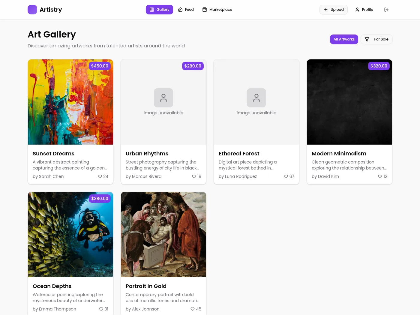 Artistry Social Gallery & Marketplace