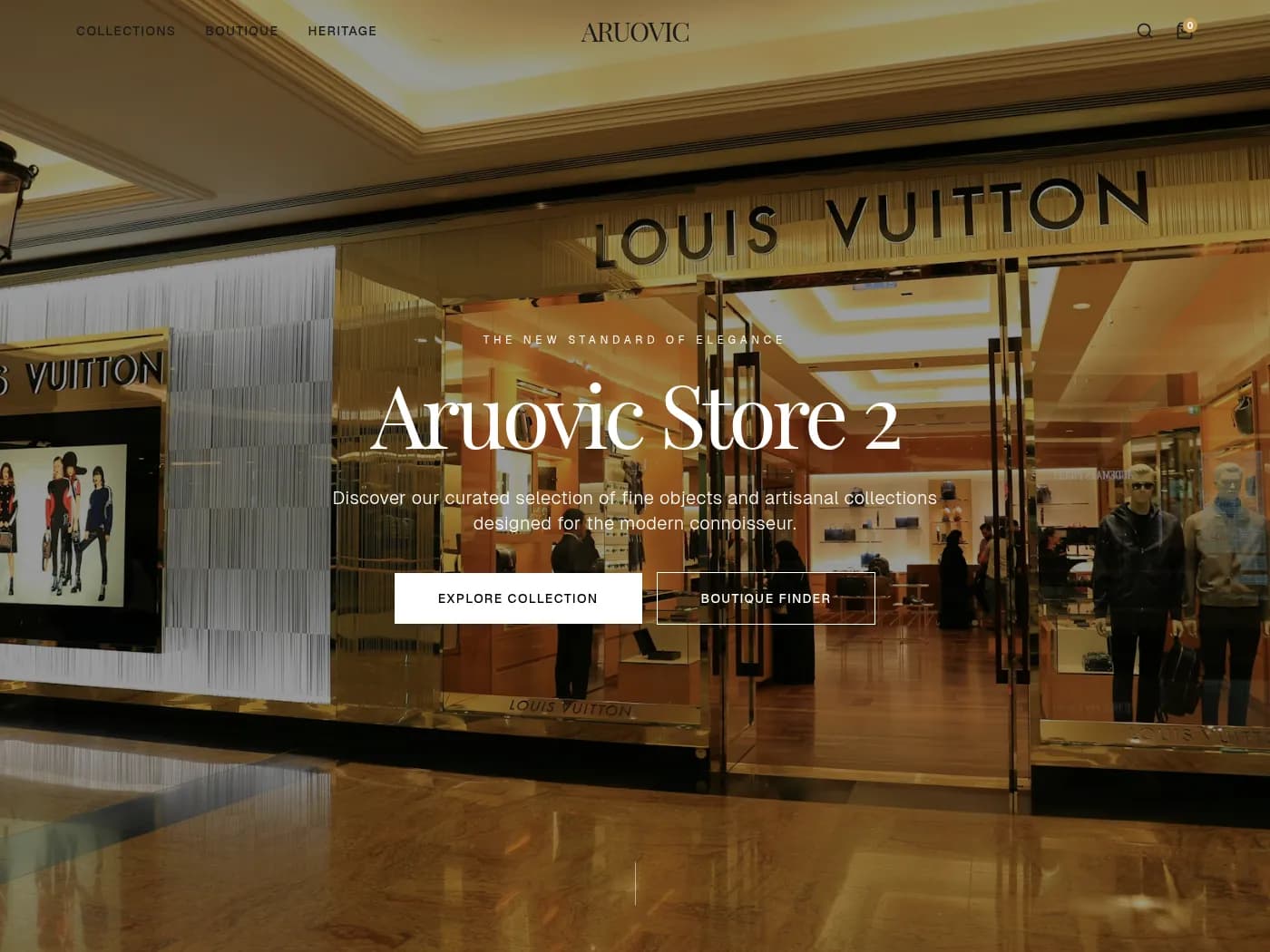 Aruovic Store Webpage