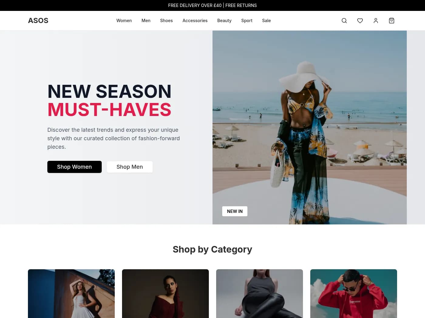 ASOS-Style Fashion E-commerce Website