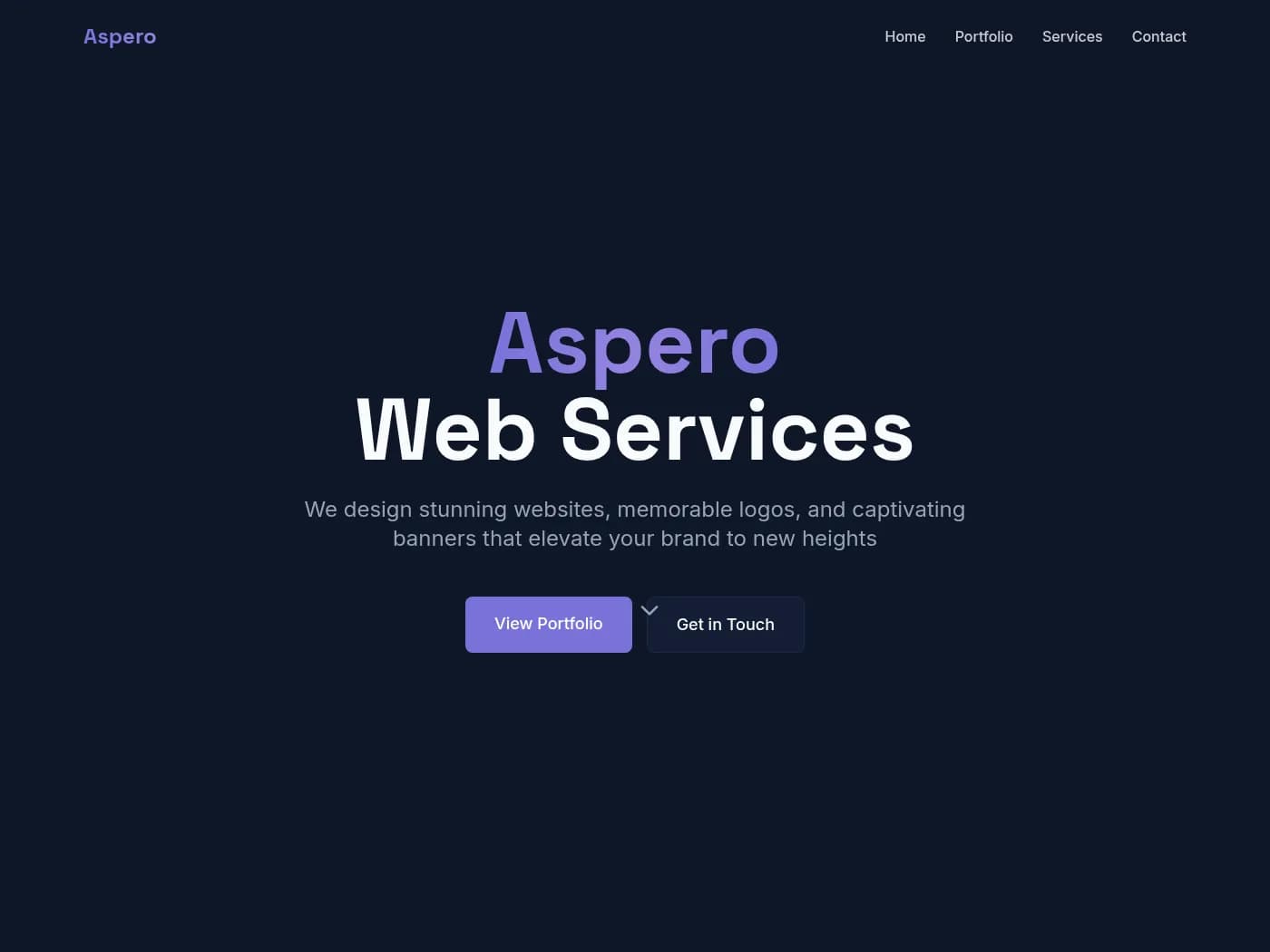 Aspero Web Services 3D Animated Portfolio Website