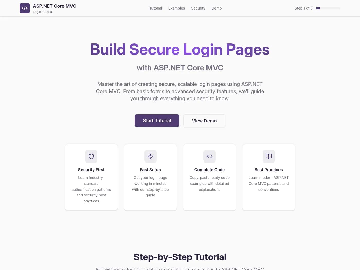 ASP.NET Core MVC Login Page Tutorial