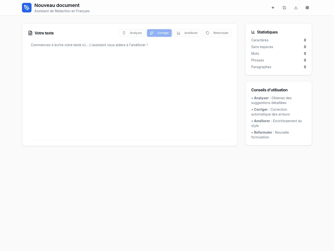 Assistant de Rédaction en Français
