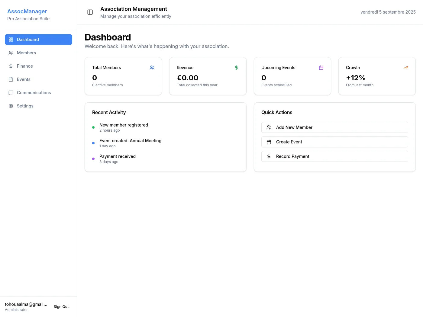 Association Management Desktop Software (Flutter, Windows, SQL Server, REST API)