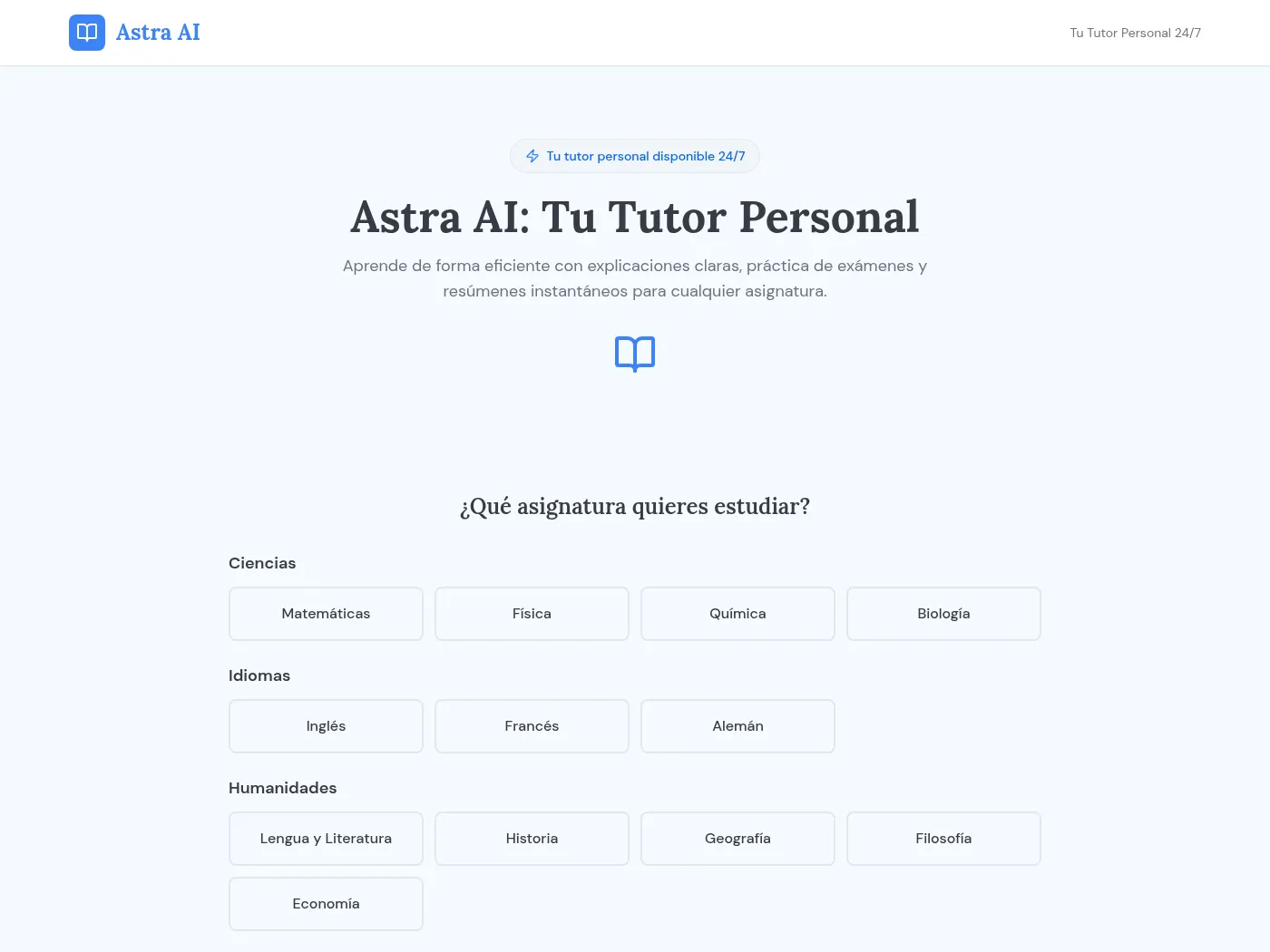 Astra AI: Tu Tutor Personal de Inteligencia Artificial 24/7