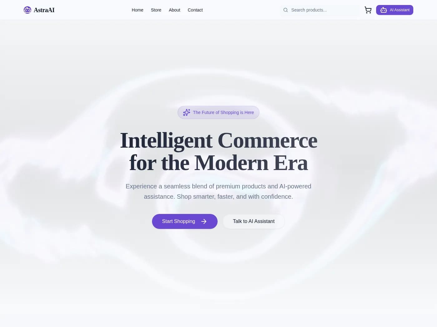 AstraAI Commerce: Modern AI-Powered Online Store & Assistant Platform