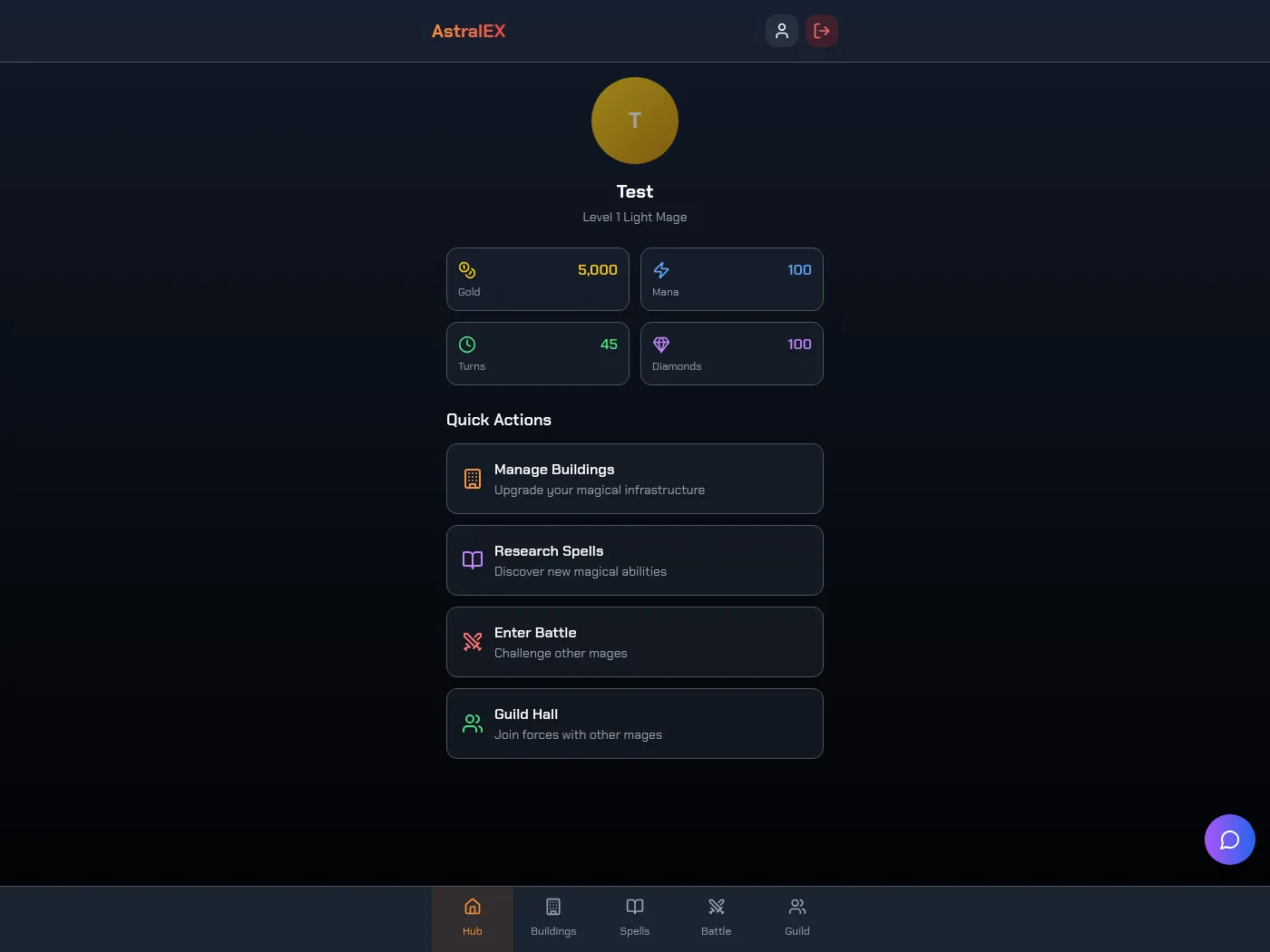 AstralEX: Mobile Mage Battle Web Game