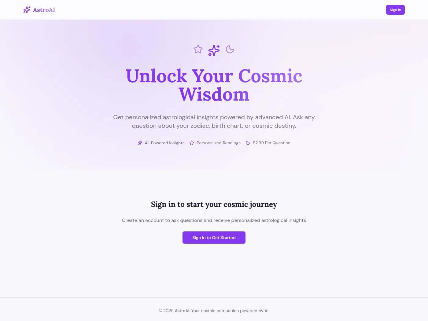 AstroAI - AI-Powered Astrology Q&A Platform