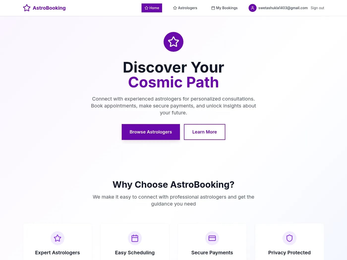 AstroBooking - Astrology Appointment & Payment Platform