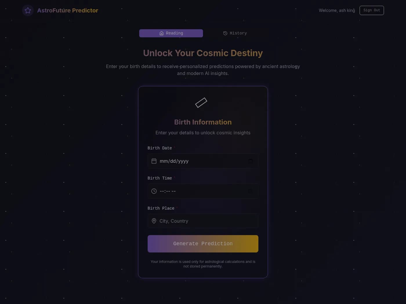 AstroFuture Predictor