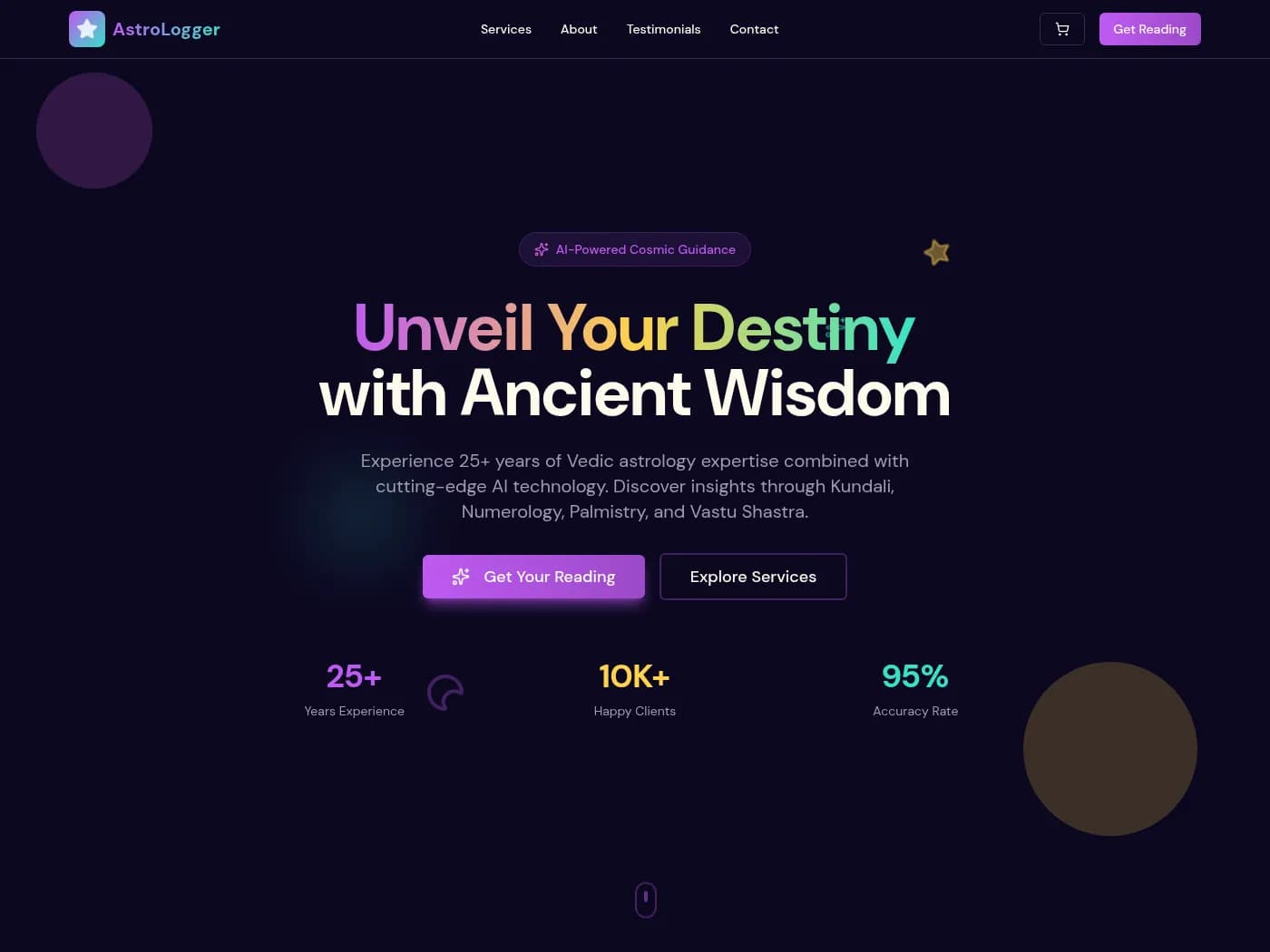 AstroLogger 3D: AI-Powered Astrology & Numerology Platform