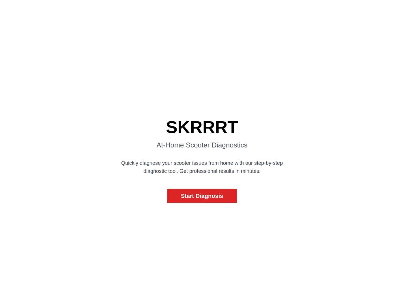 At-Home Diagnostic Walkthrough App