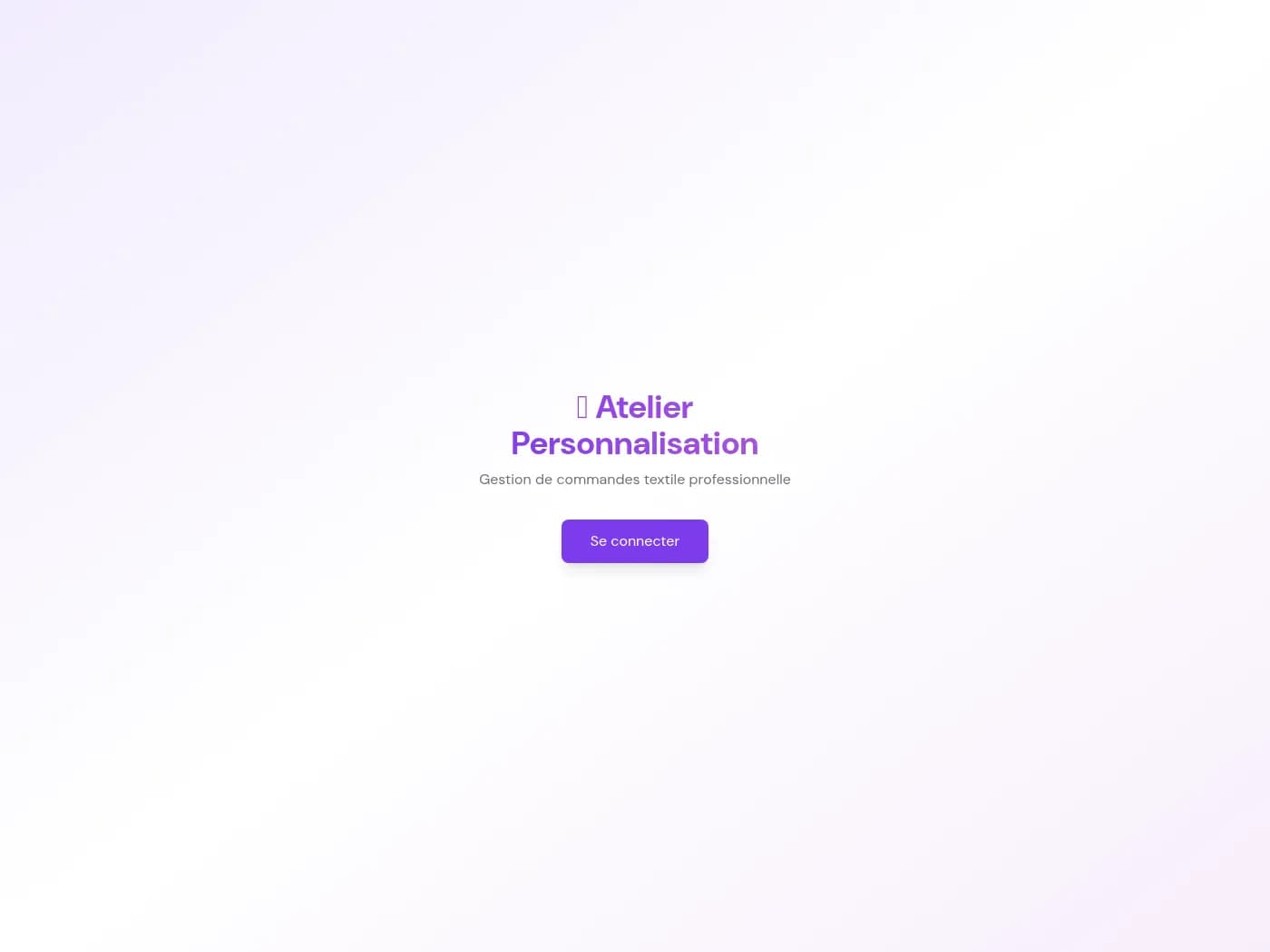 Atelier Personnalisation: Textile Customization & Order Management Platform