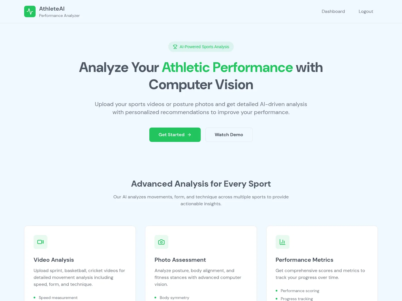 Athlete AI Photo & Video Performance Analyzer