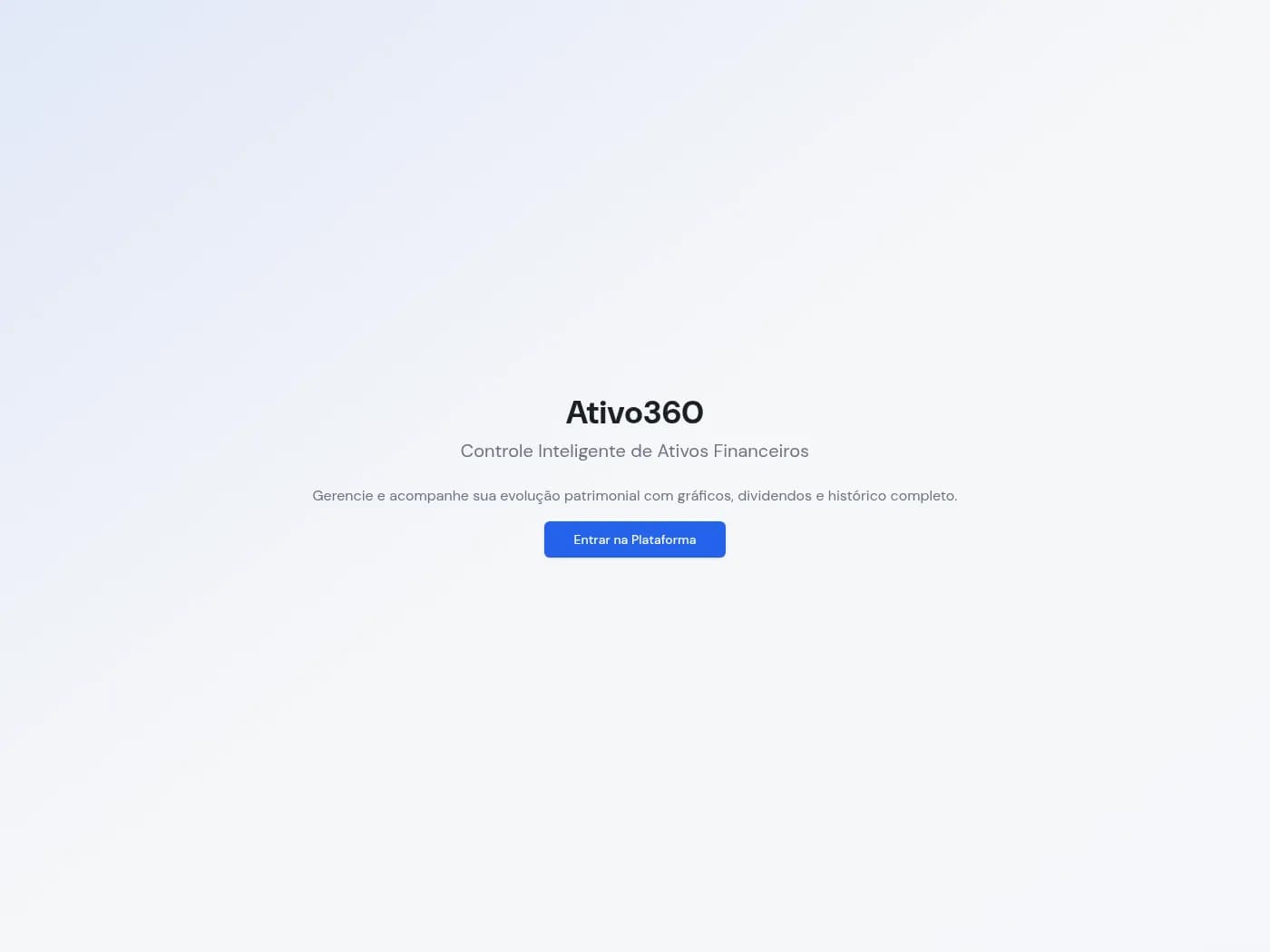 Ativo360: Controle Inteligente de Ativos Financeiros