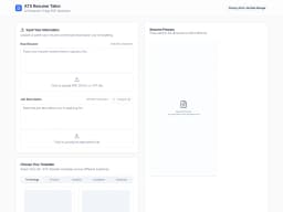 ATS Resume Tailor: AI-Powered 1-Page PDF Generator