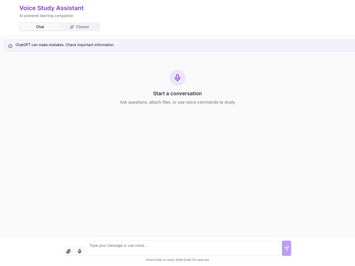 Attach Search Study Voice Assistant