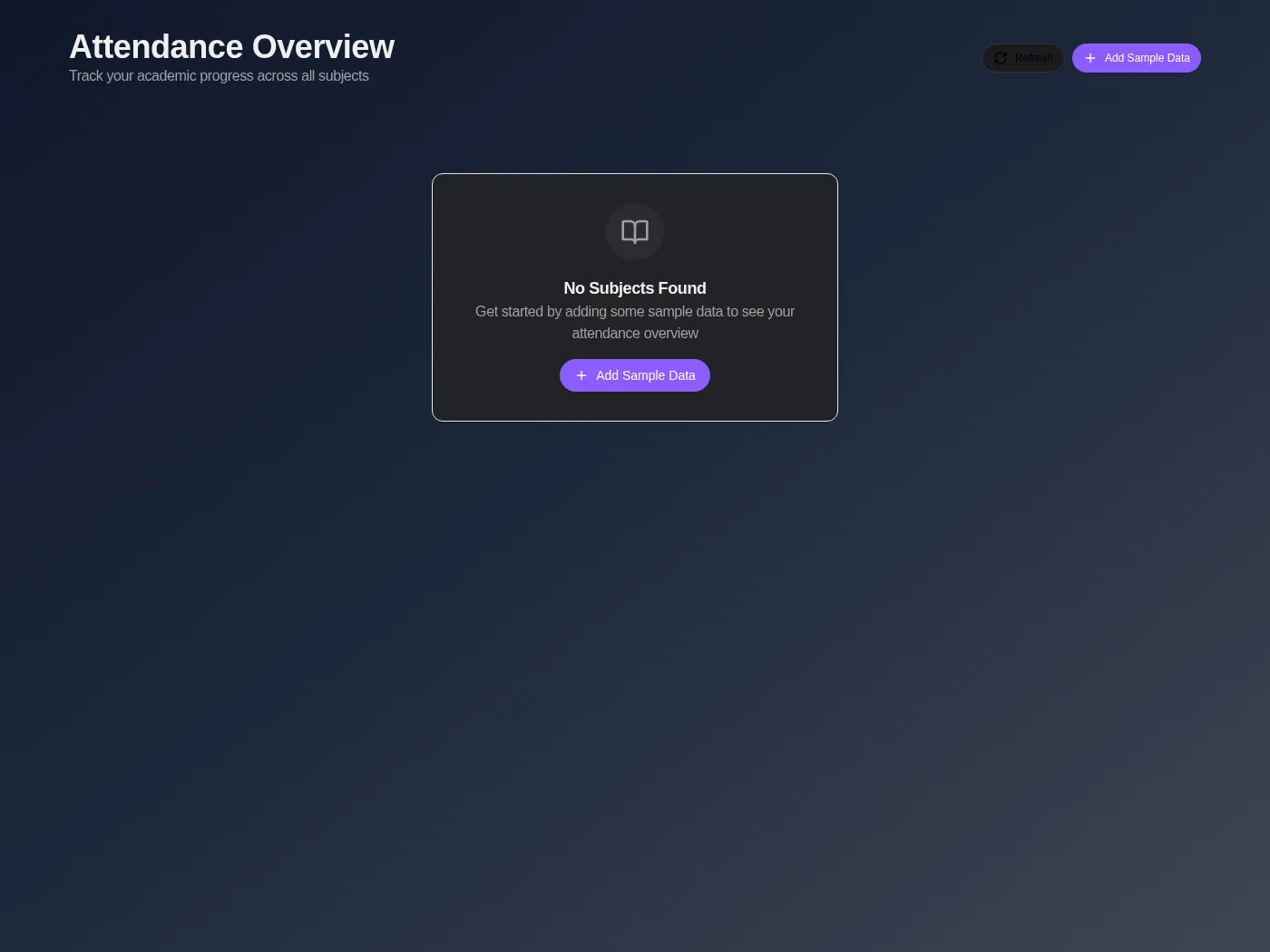 Attendance Overview Dashboard