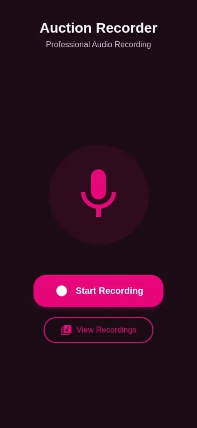 Auction Audio Recorder & Editor App
