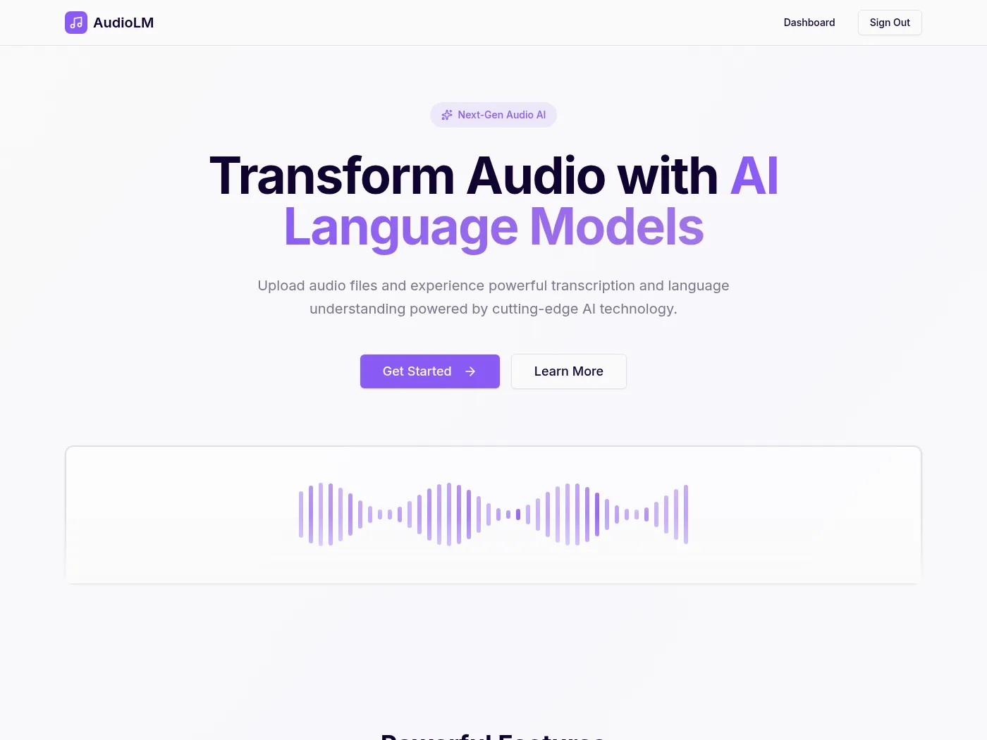 Audio Language Model Web Portal
