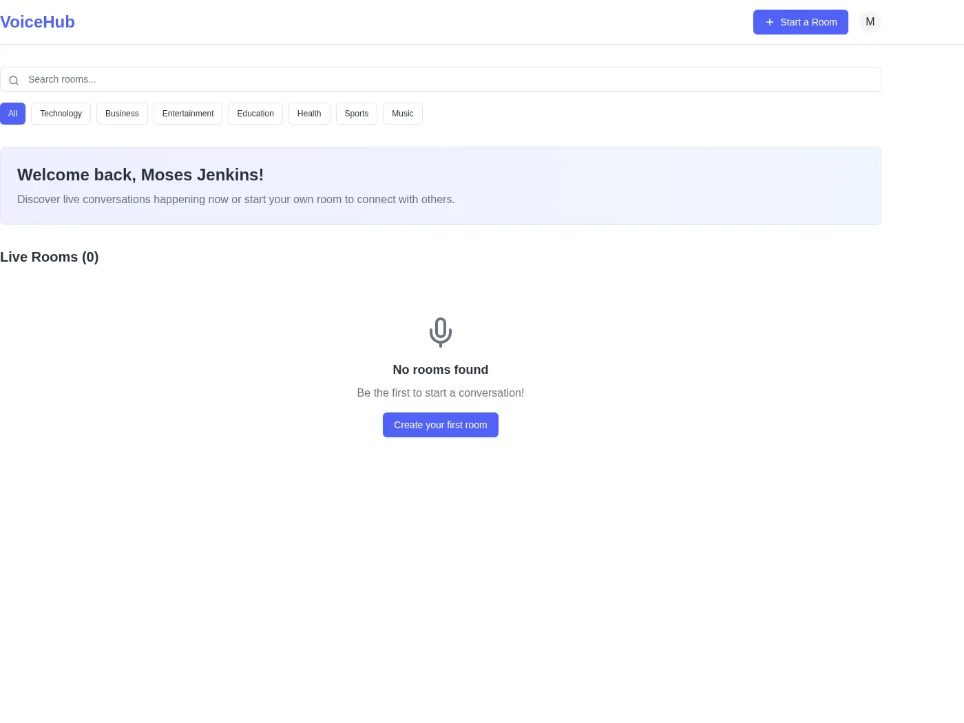 Audio Social Networking App (Clubhouse Alternative)