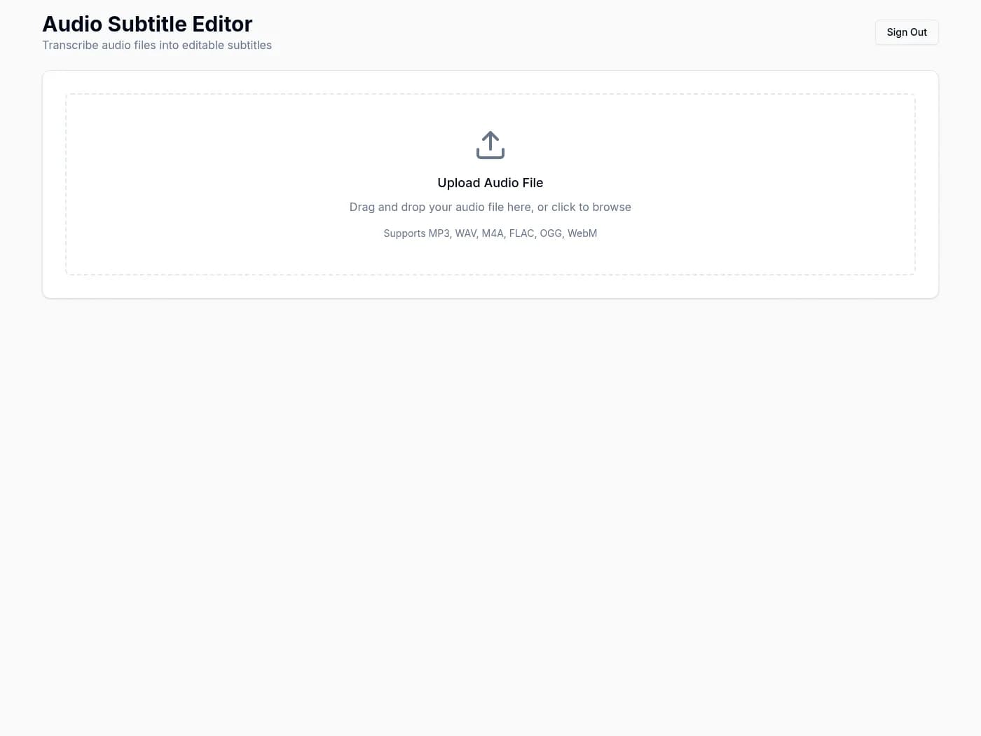 Audio Subtitle Editor