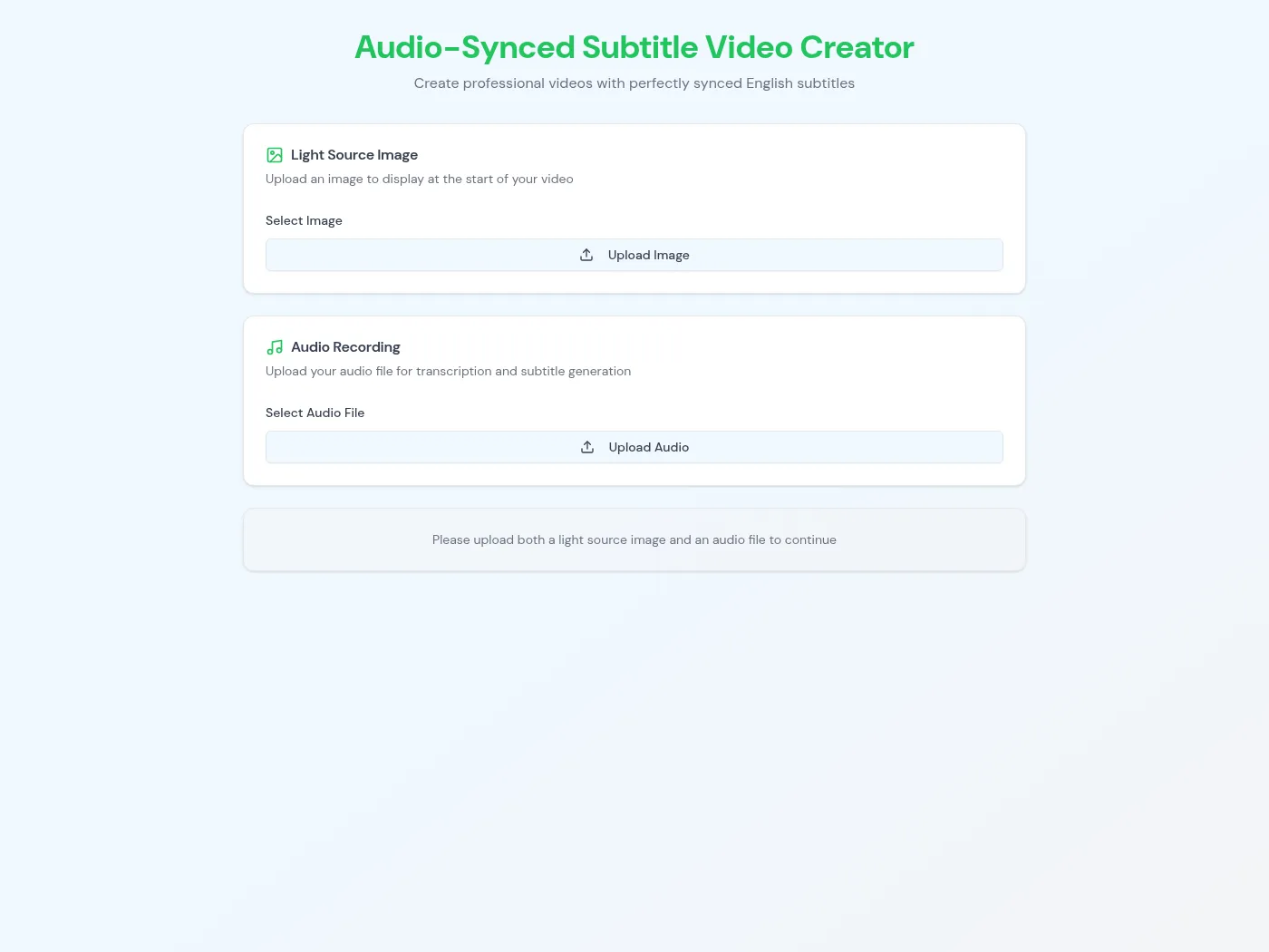 Audio-Synced English Subtitle Video Creator
