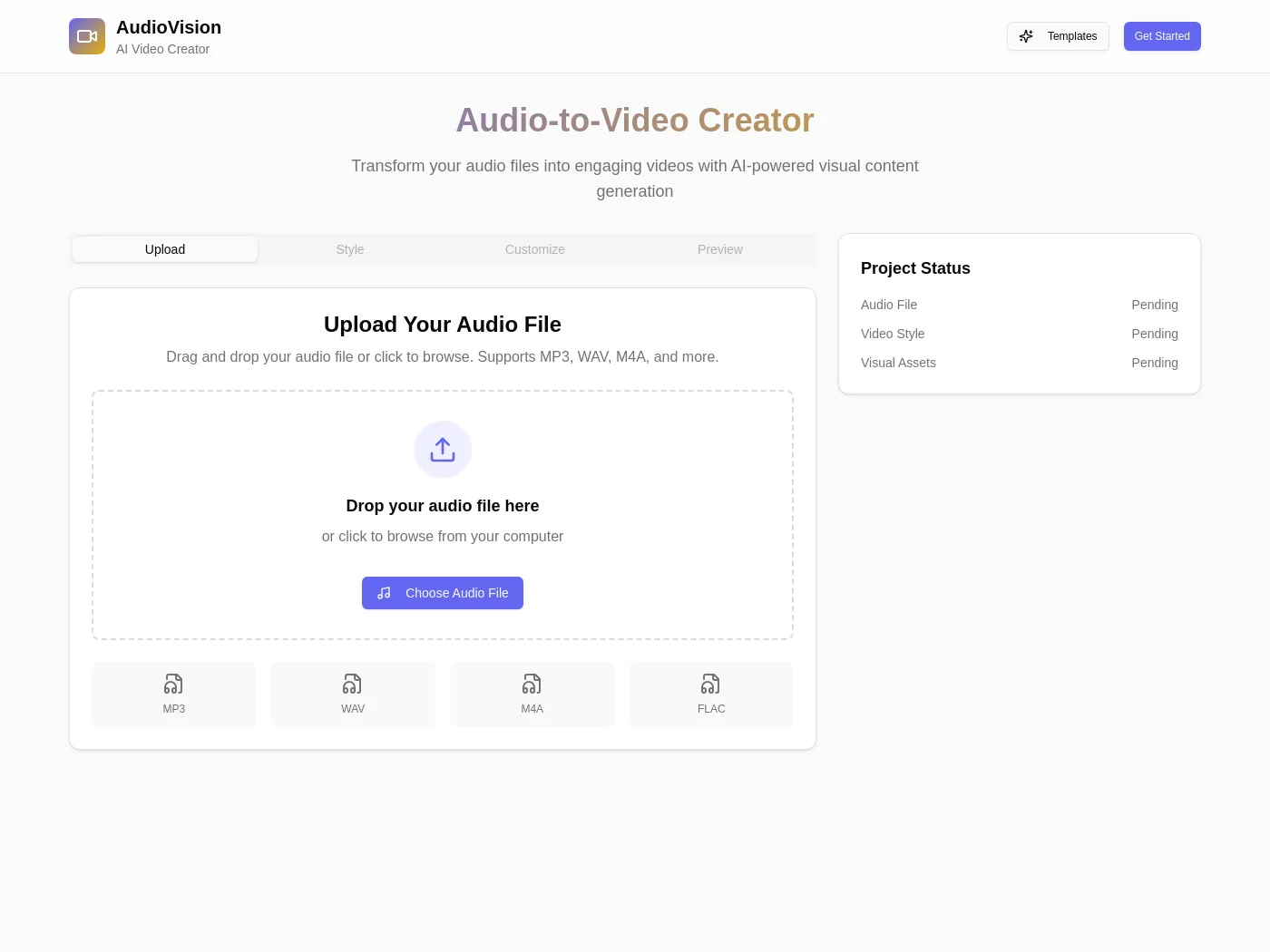 Audio-to-Video Creator App