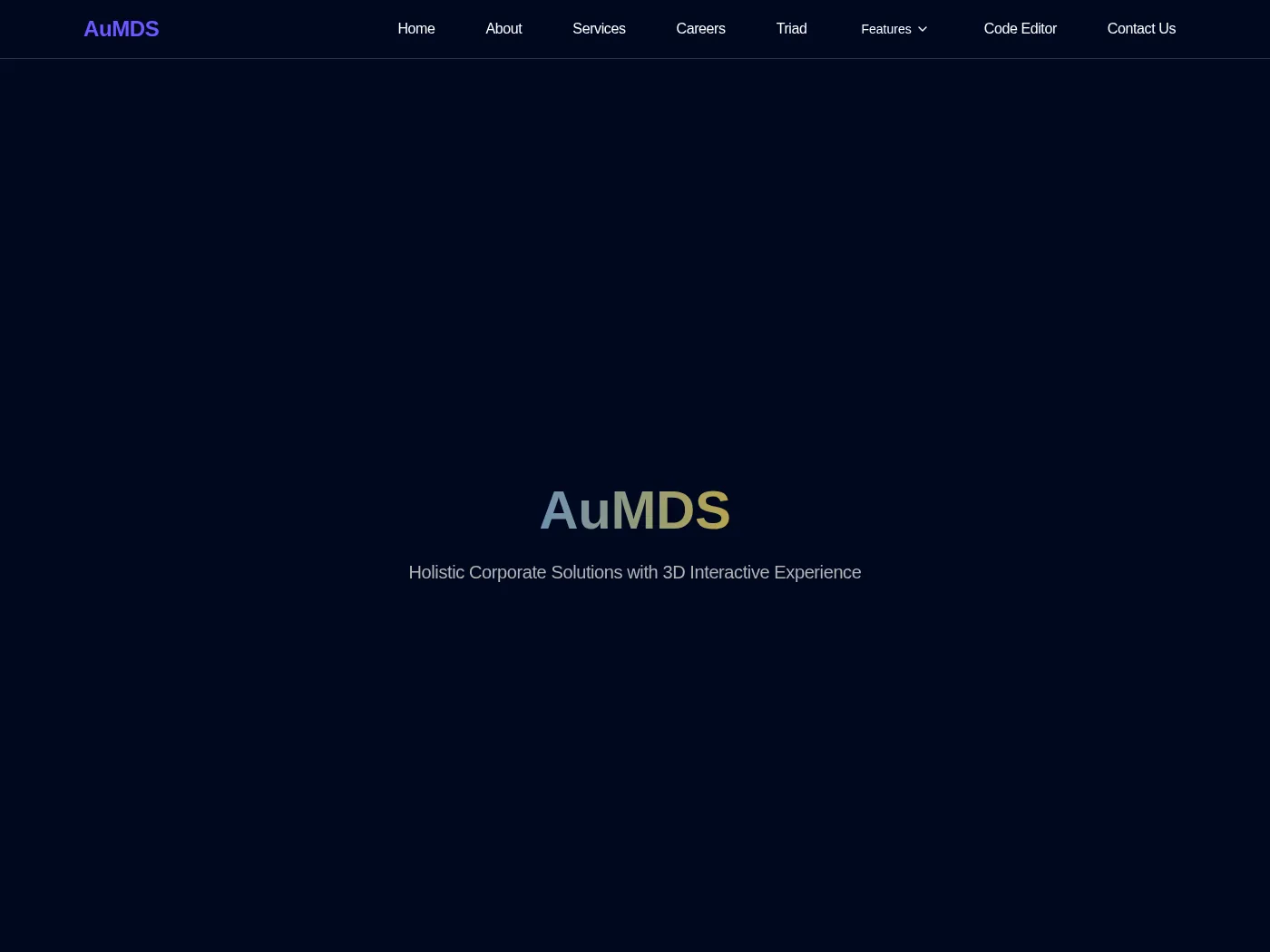 AUMDS 3D Interactive Website Rebuild