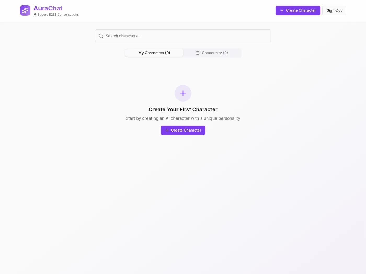 AuraChat: The Universal E2EE AI Character Companion