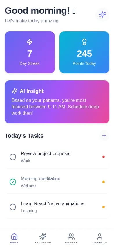Aurora: Next-Gen AI Social Productivity App