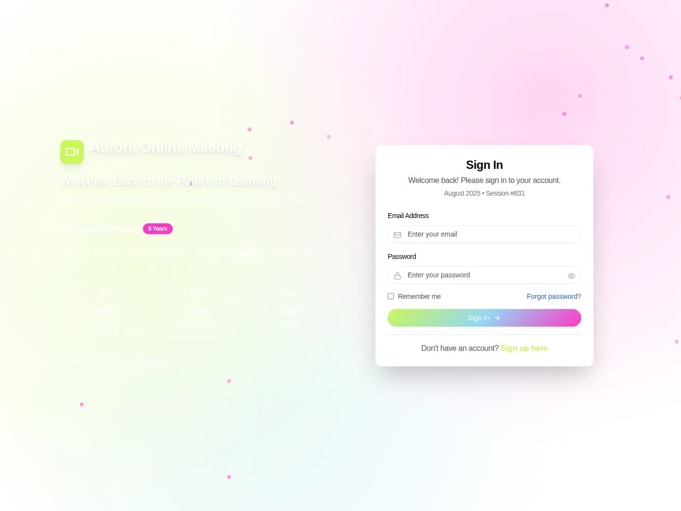 Aurora Online Meeting Platform