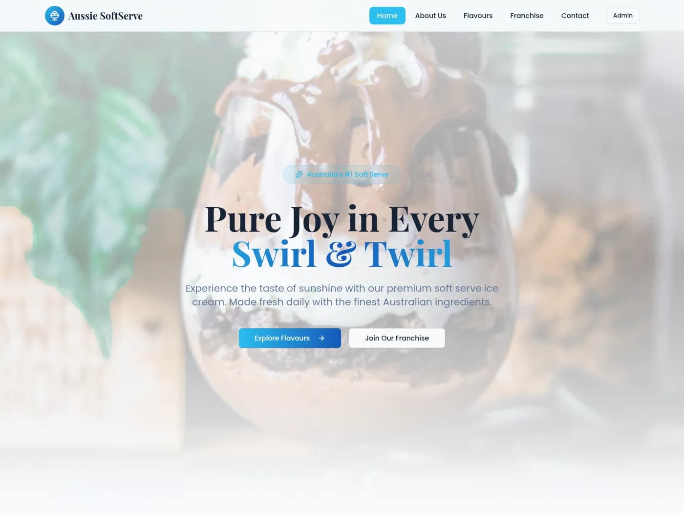 Aussie SoftServe Delight - Ice Cream Website & Admin Dashboard
