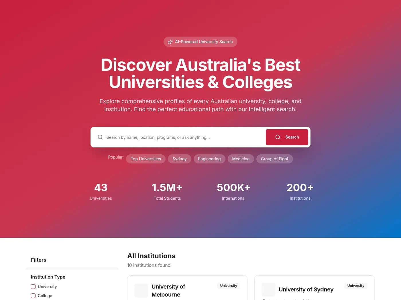 Australian Universities AI Directory