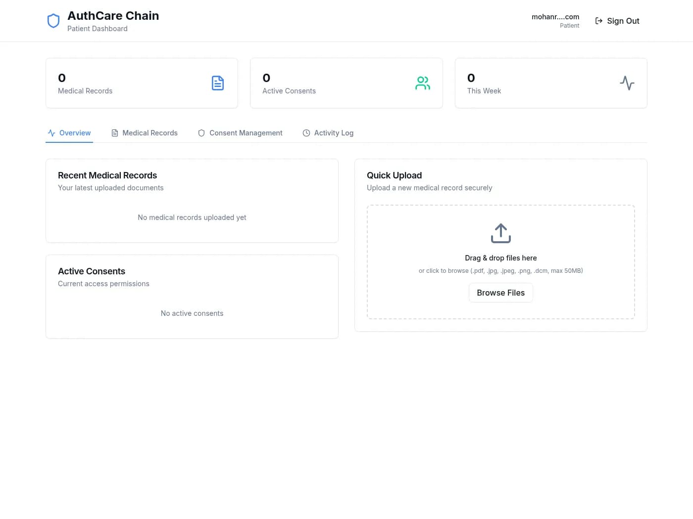 AuthCare Chain: Patient-First Blockchain Healthcare Platform