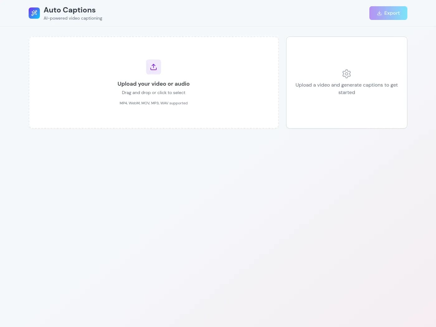 Auto Captions Generator
