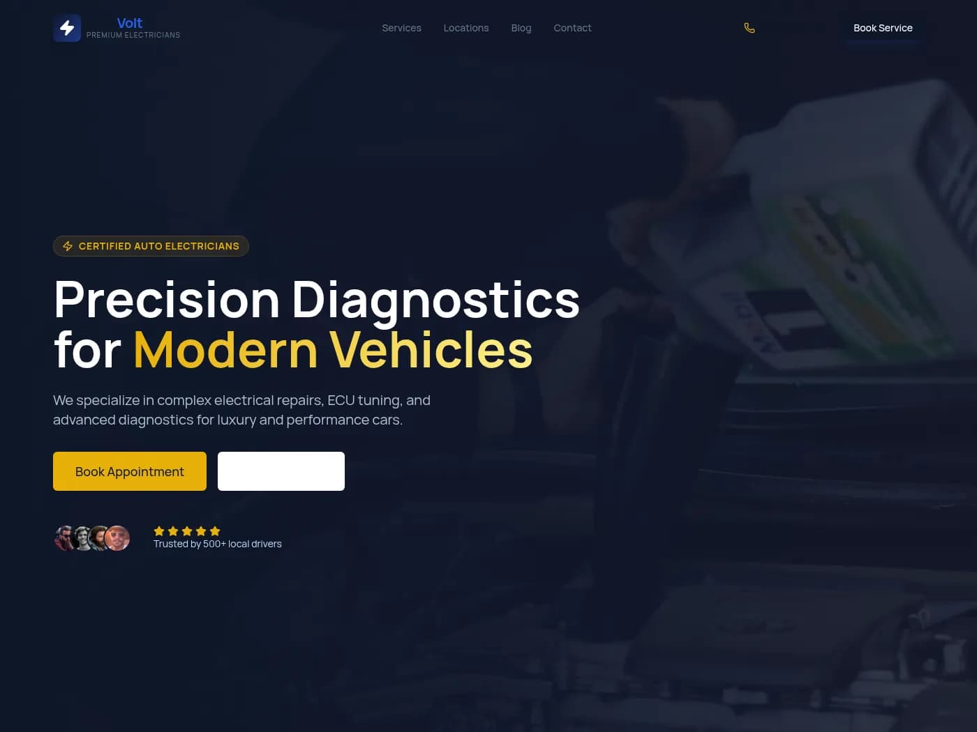Premium Auto Electrician Services Website