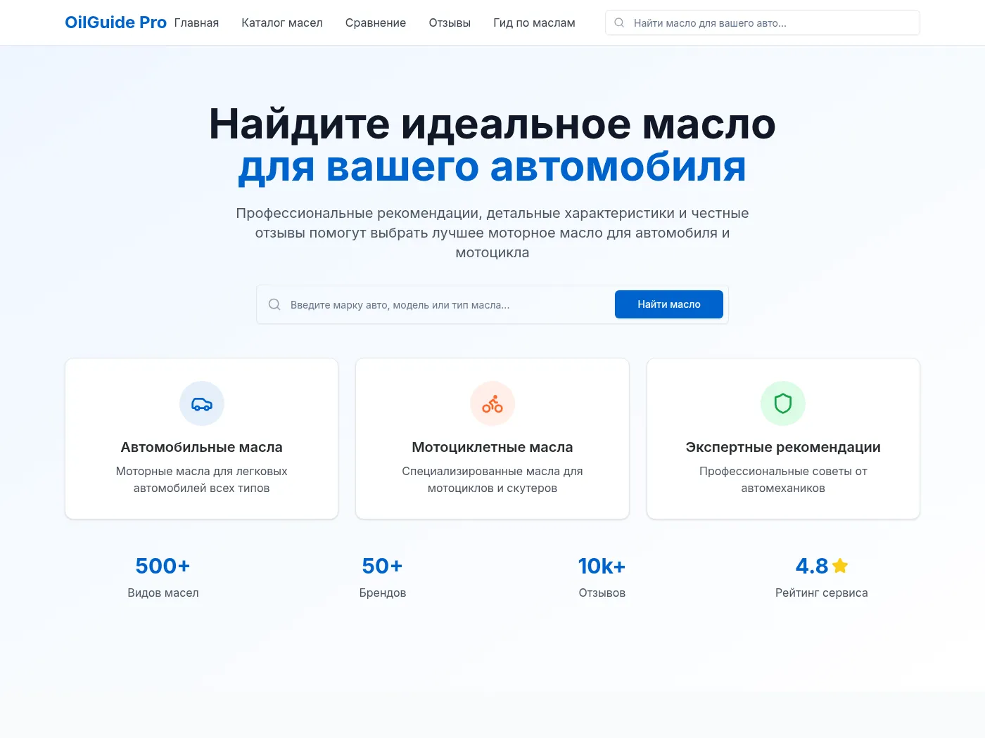 Auto & Moto Oil Information Portal
