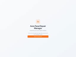 Auto Panel Repair Workflow Manager