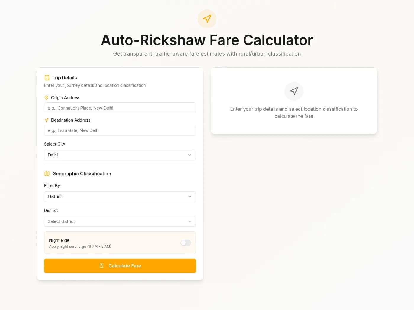 Auto-Rickshaw Fare & Route Optimizer