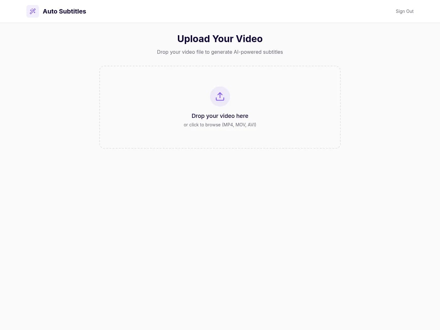 Auto Subtitles Generator