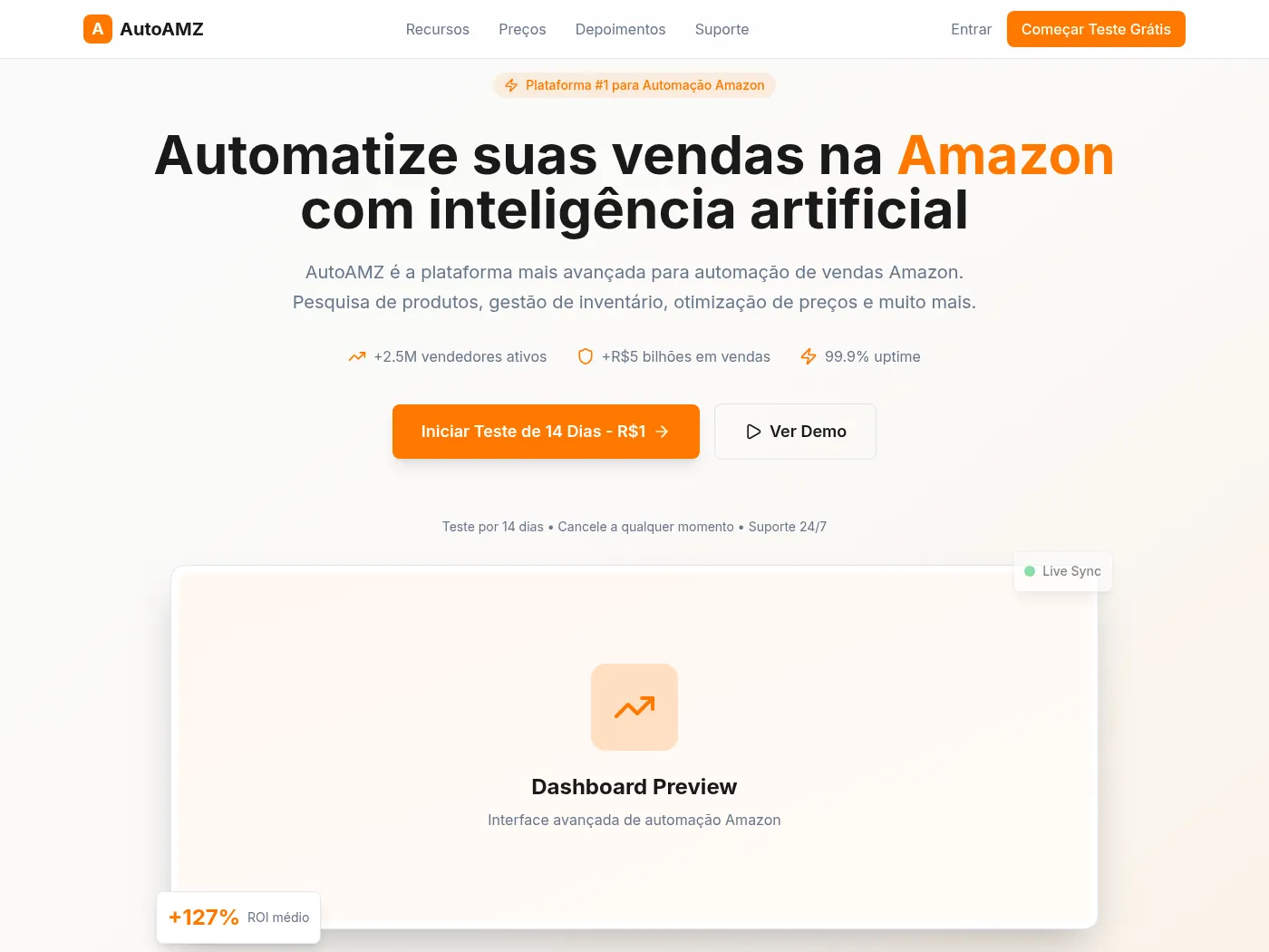 AutoAMZ - Plataforma Avançada de Automação para Vendas Amazon