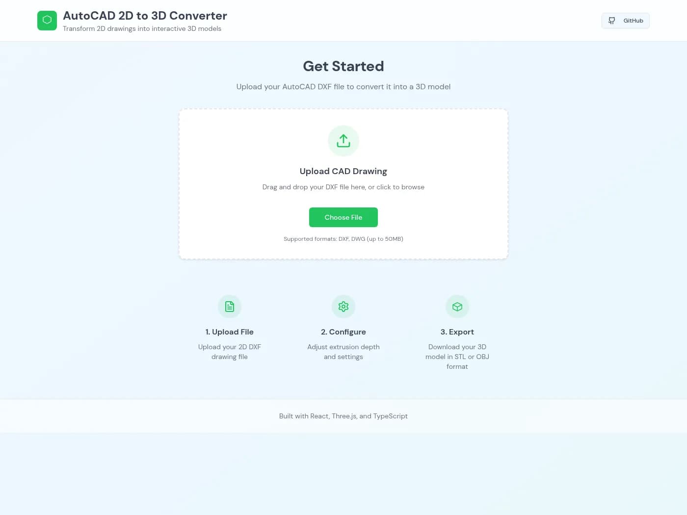 AutoCAD 2D to 3D Converter